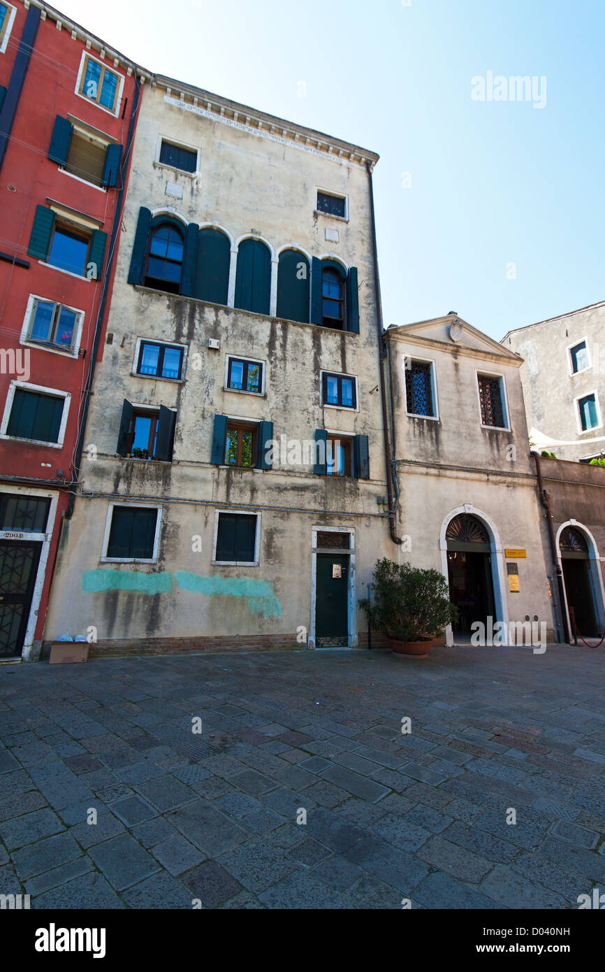 The lovely city of Venice in Italy. Jewish quarter, ghetto, synagogue ...