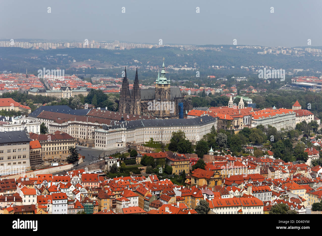 The view from the observatory tower of Prague Stock Photo - Alamy