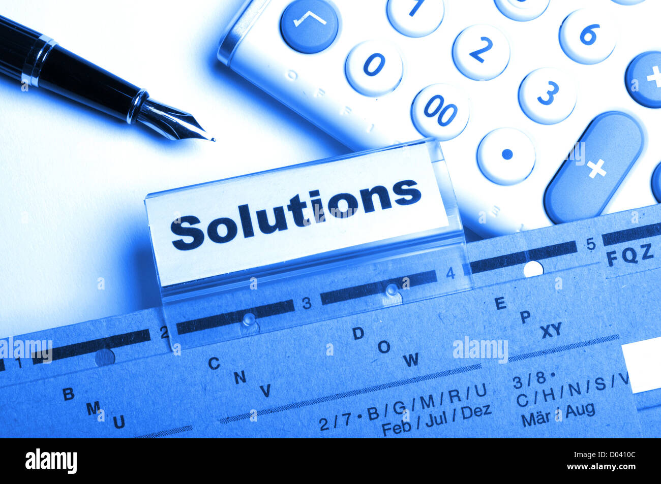 solution word on business folder showing solving a problem concept ...