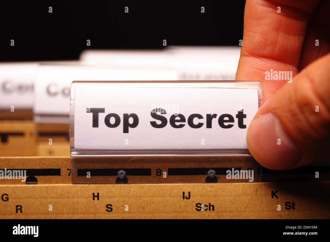top secret folder or file in a business office Stock Photo - Alamy