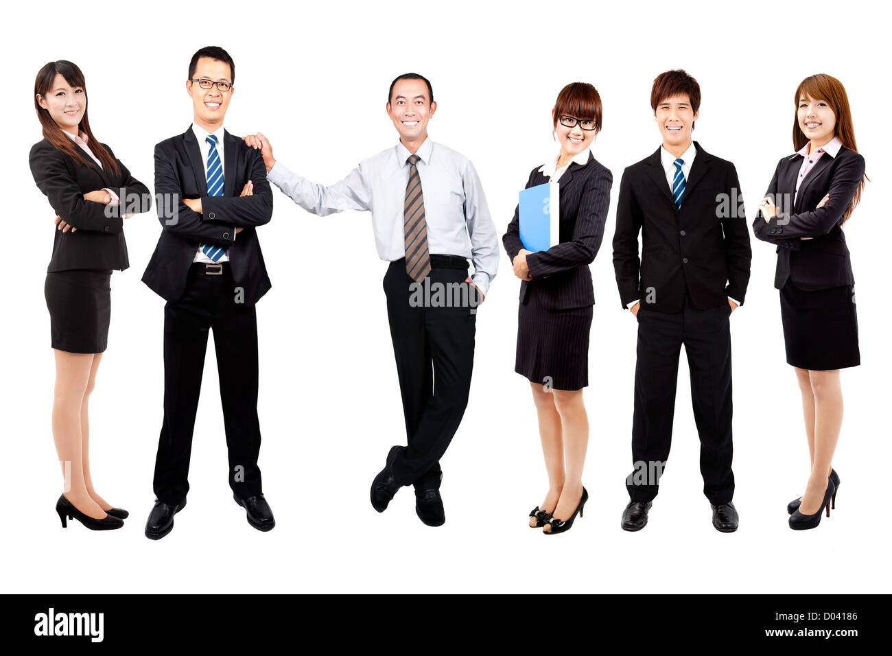 Successful happy asian business team Stock Photo - Alamy