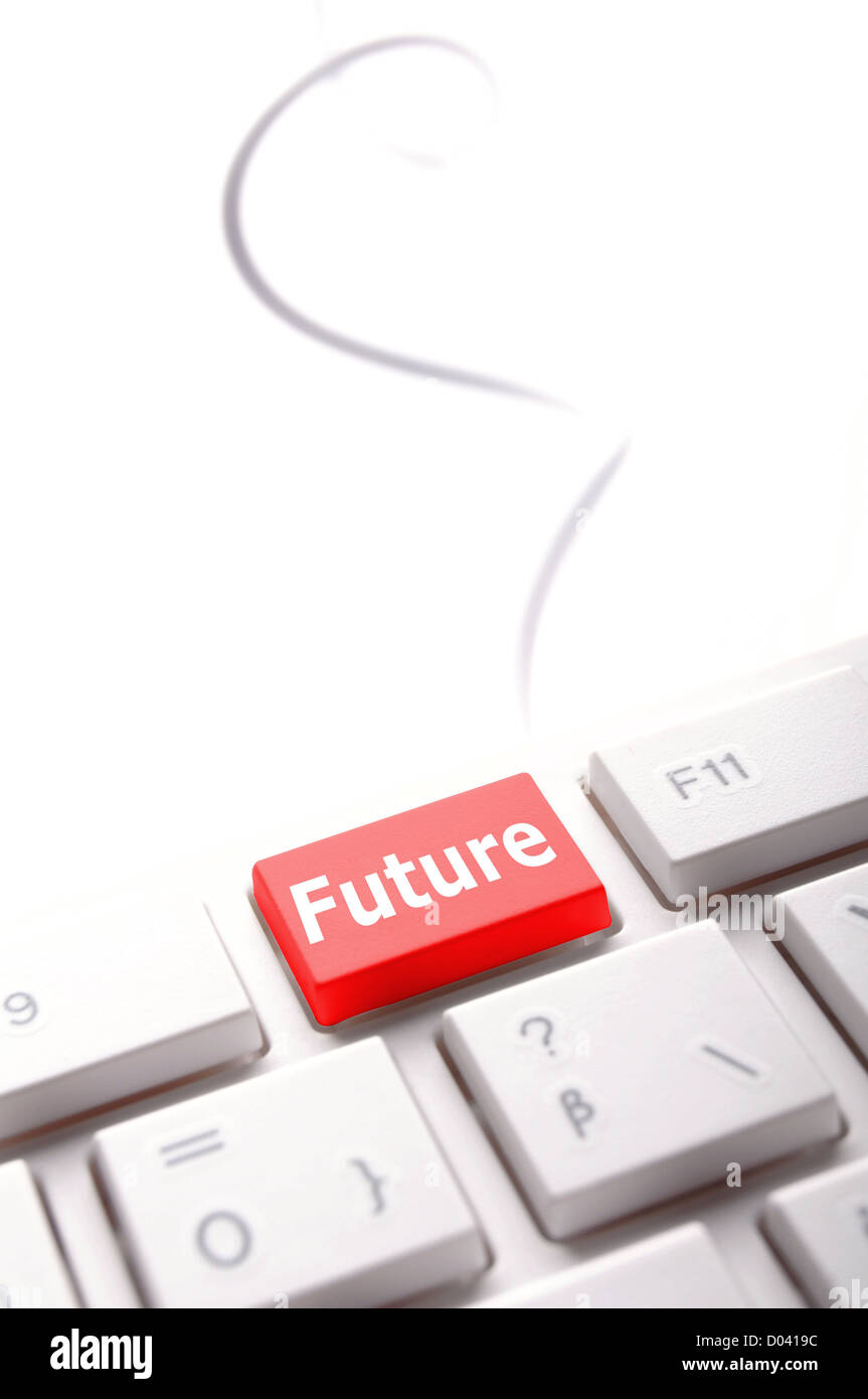 future key on keyboard showing time concept Stock Photo - Alamy