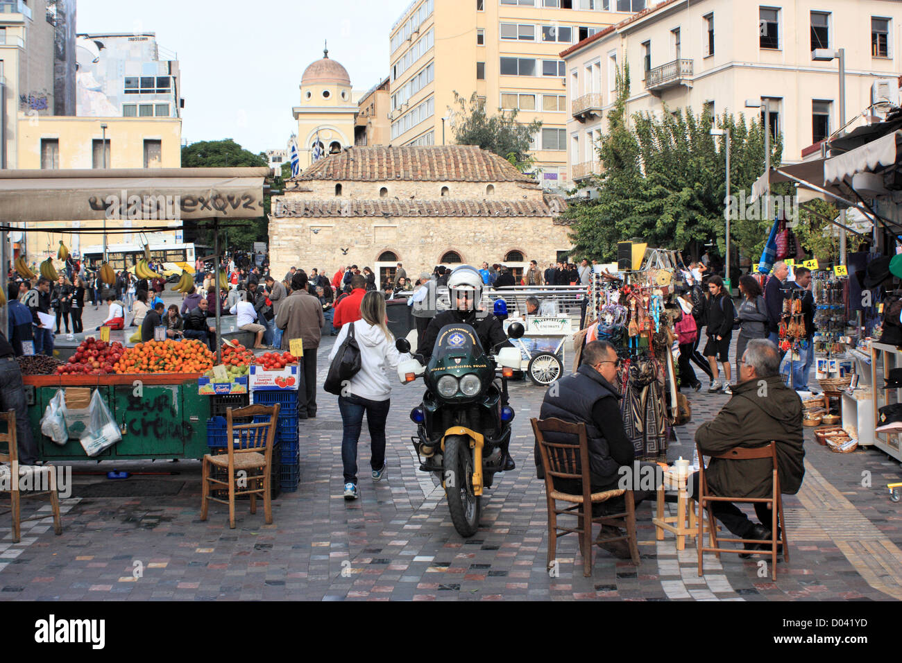 Athens street market Stock Photo - Alamy