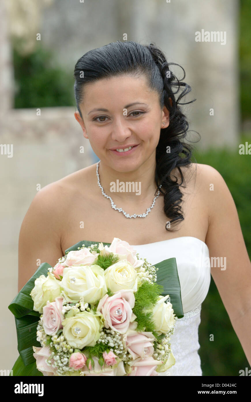 Portrait of Italian bride, Firenze, Tuscany, Italy Stock Photo - Alamy