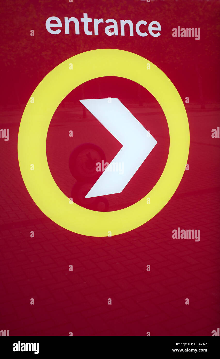 An entrance sign Stock Photo - Alamy