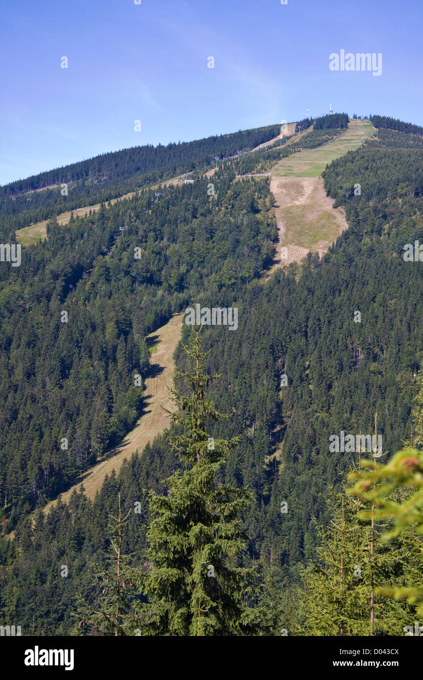 Hilltop with a corridor for slopes Stock Photo - Alamy