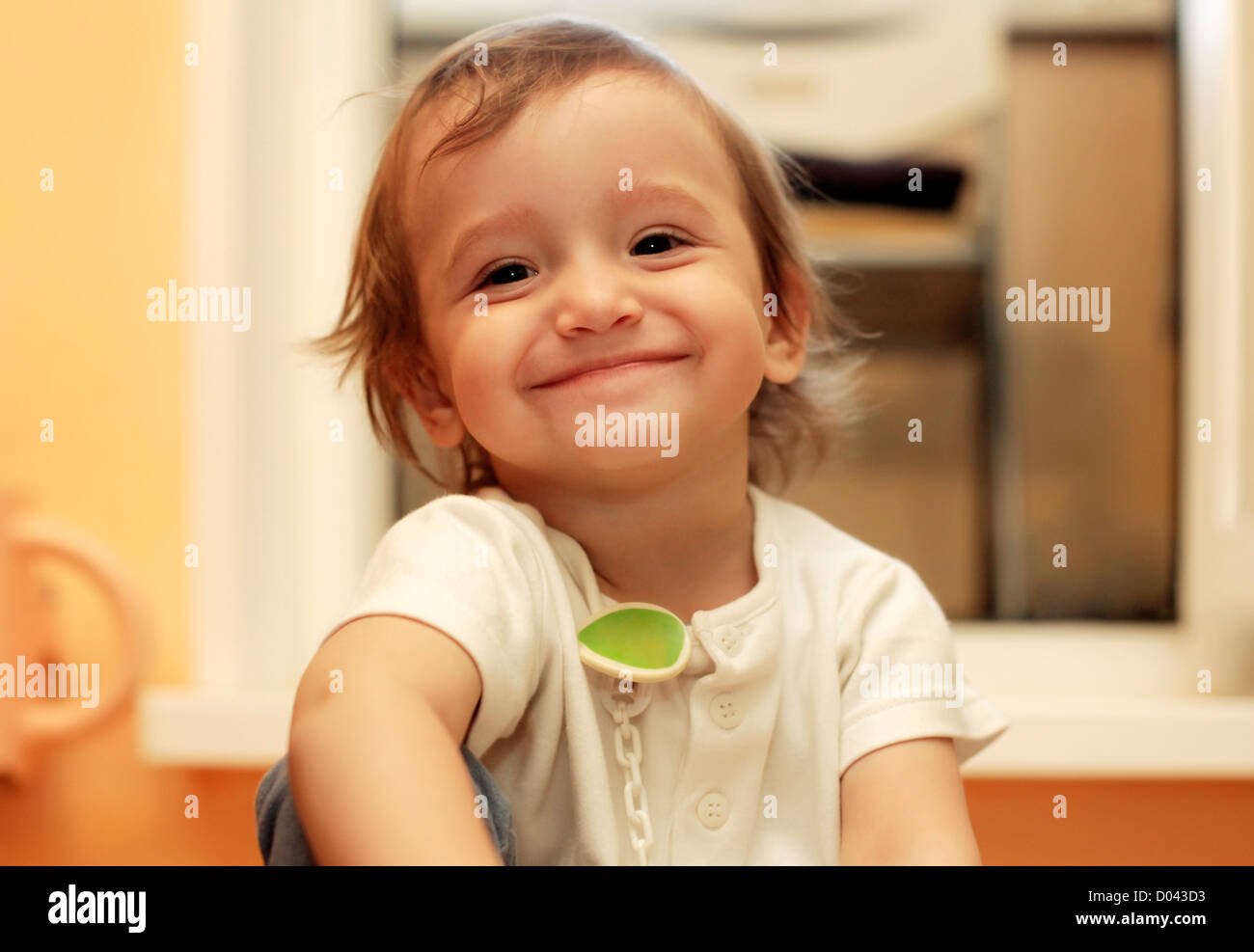 The small happy girl at home Stock Photo - Alamy