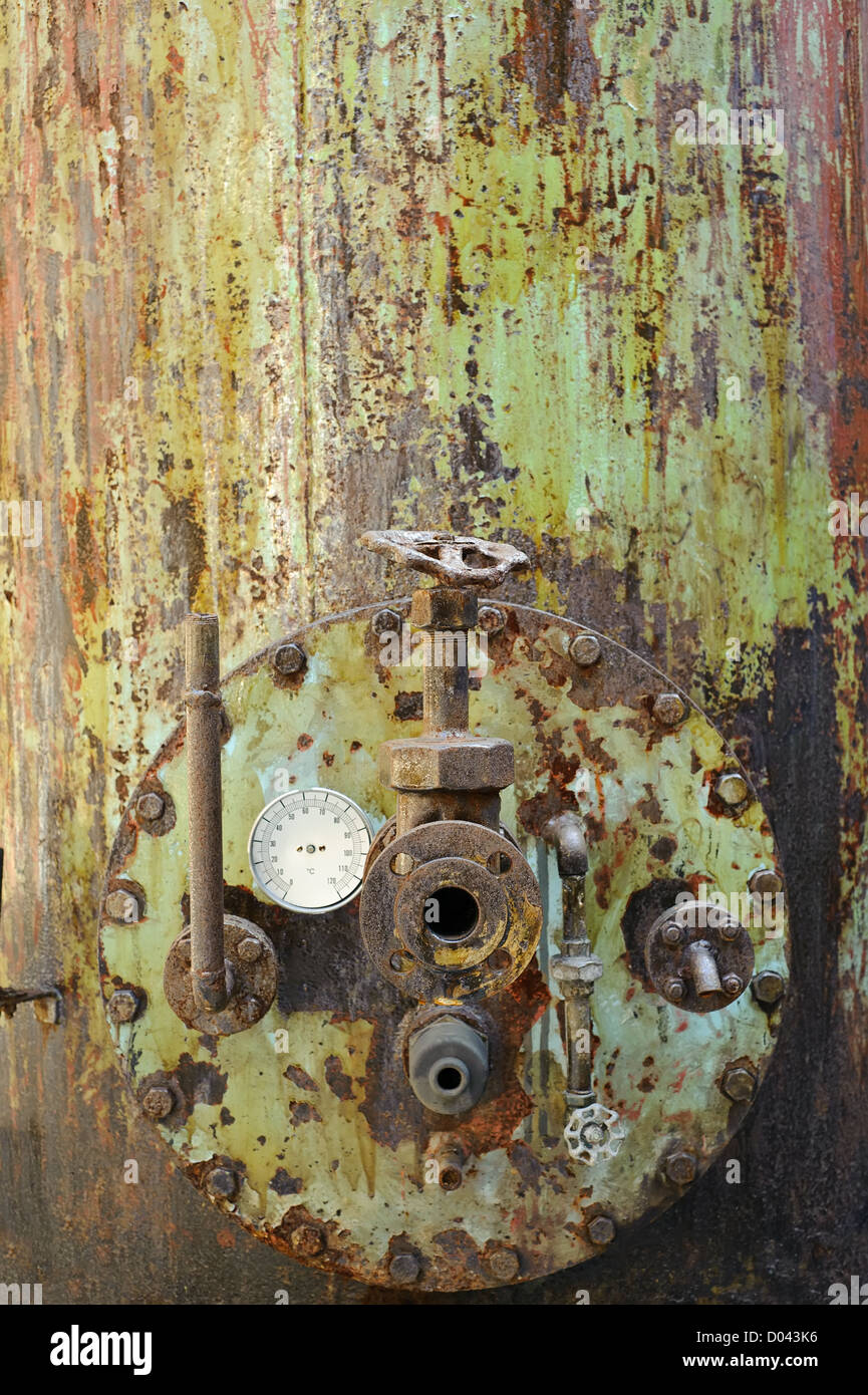 Rusty old machine, closeup image of industry background Stock Photo - Alamy