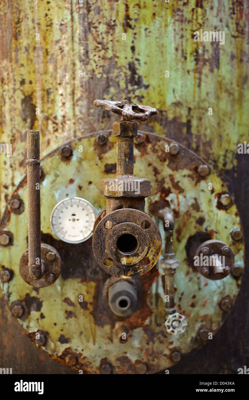Rusty old machine, closeup image of industry background Stock Photo - Alamy