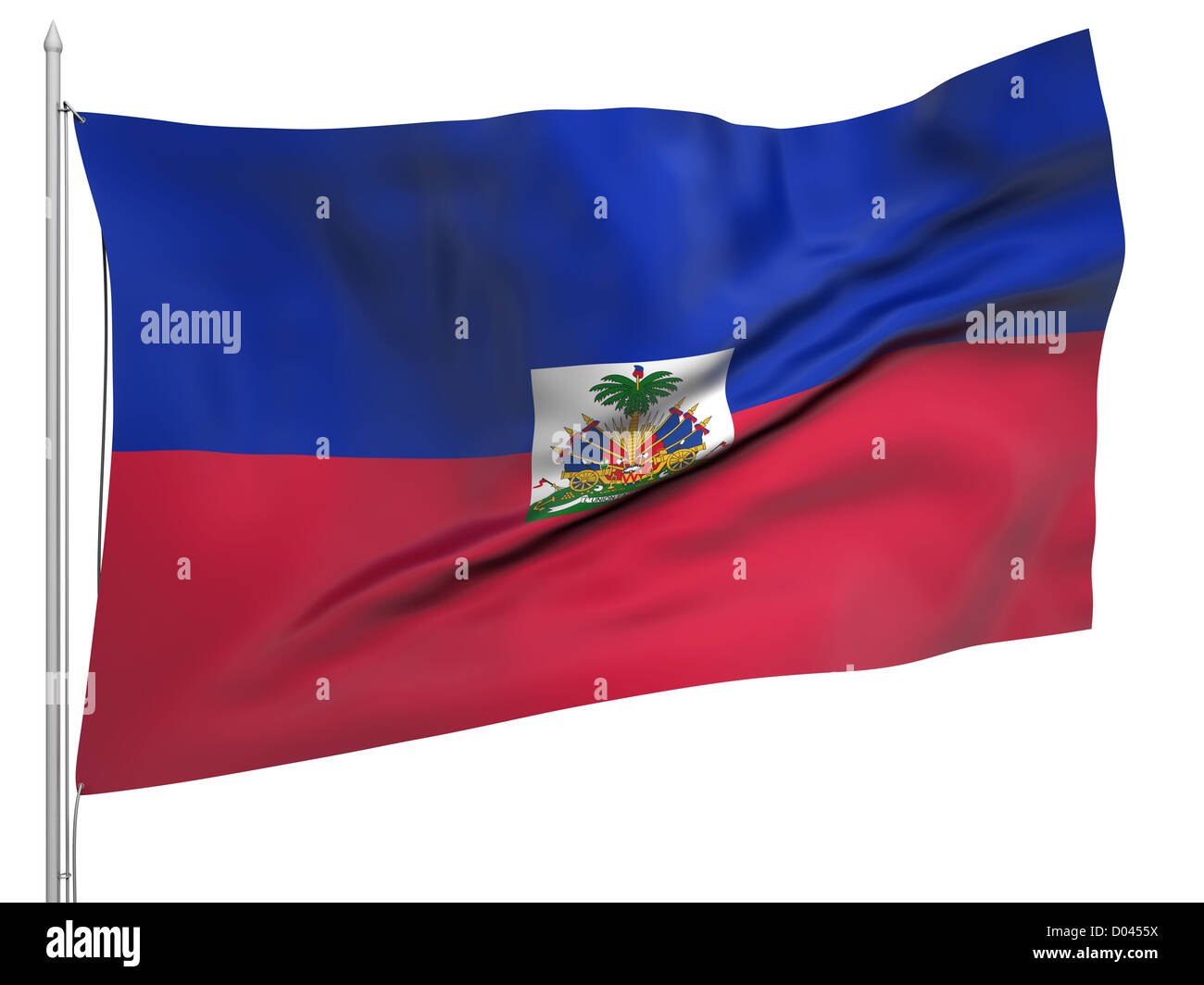 Flying Flag of Haiti - All Countries Collection. Flag, flagstaff ...