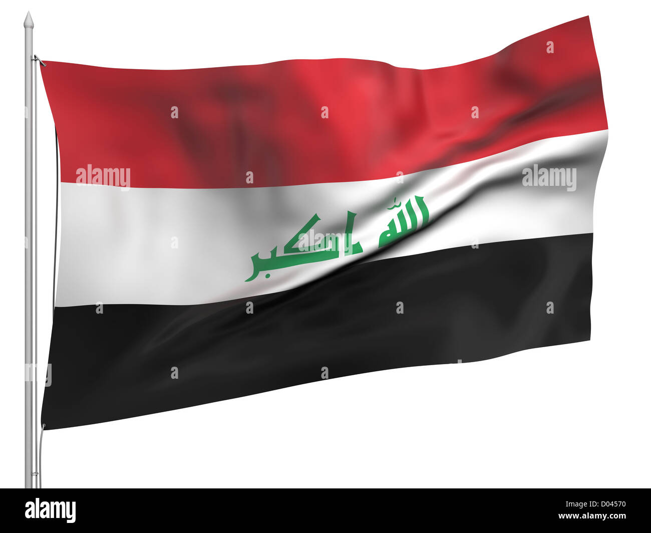 Flying Flag of Iraq - All Countries Collection. Flag, flagstaff ...