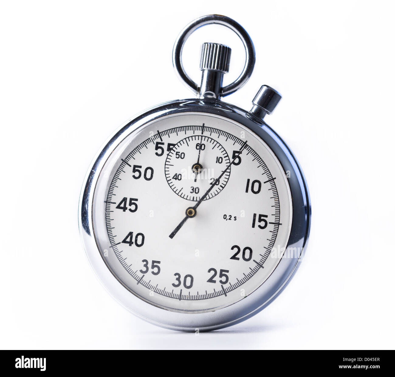 Stopwatch on the white background Stock Photo - Alamy