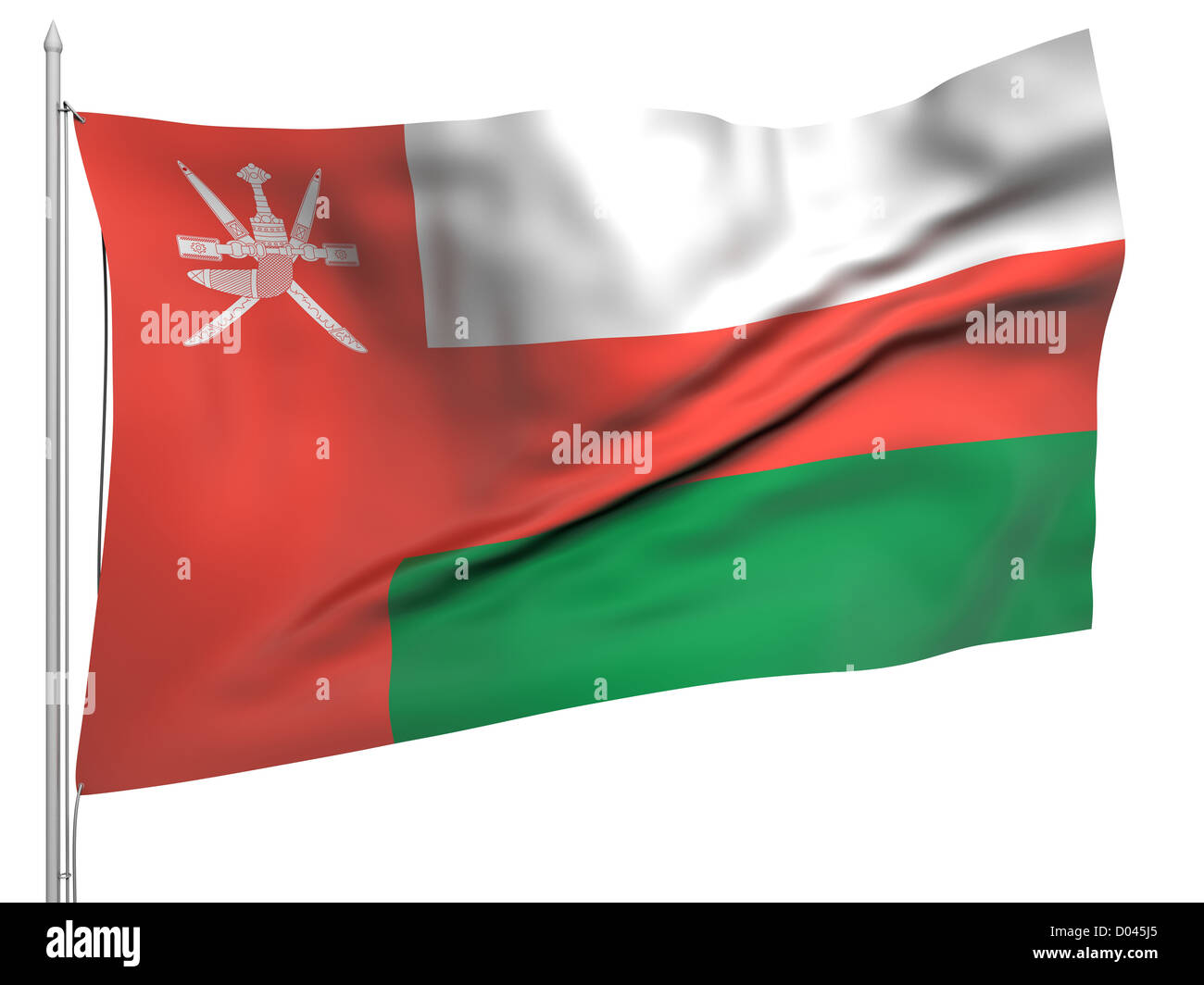 Flying Flag of Oman - All Countries Collection. Flag, flagstaff ...