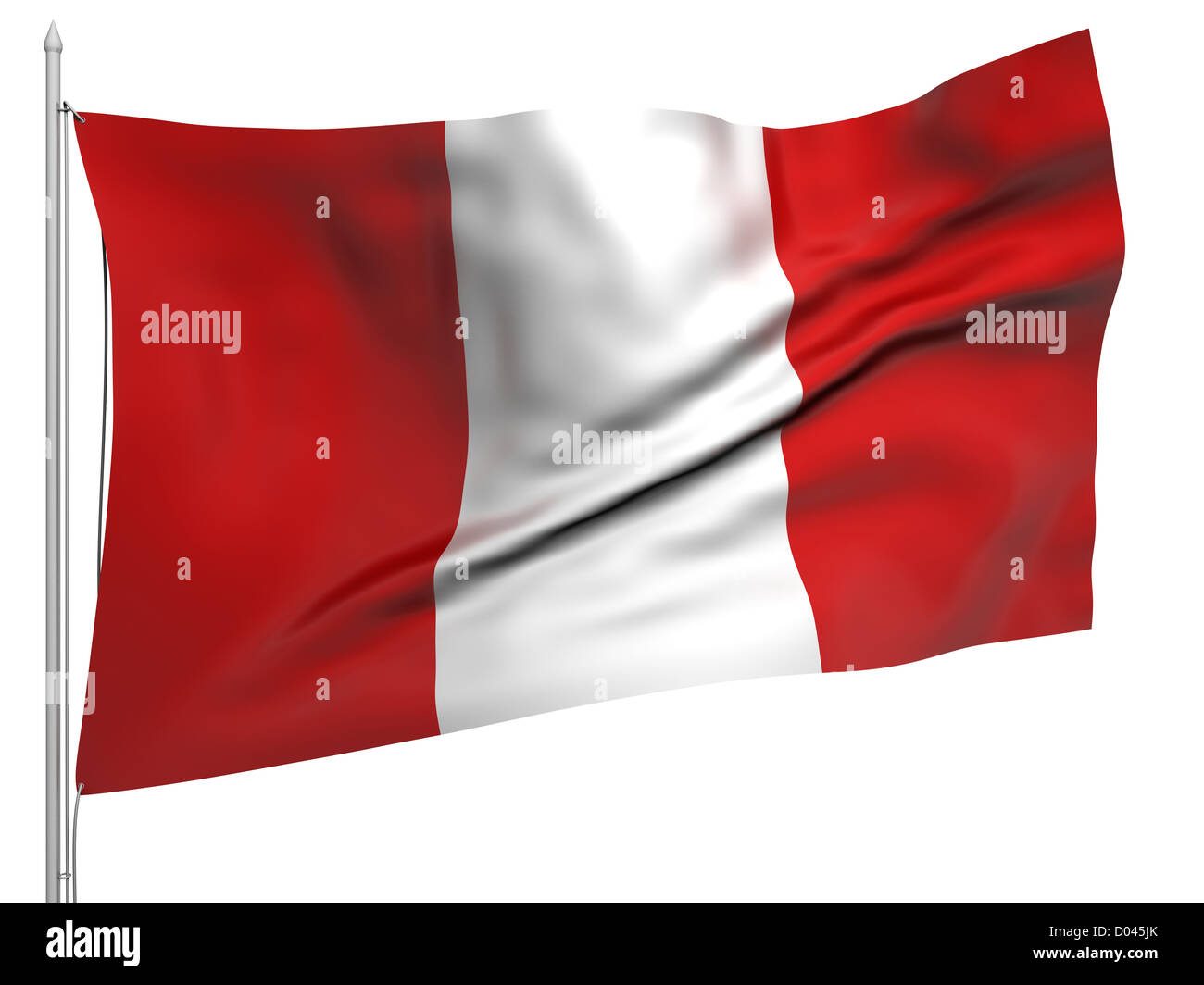 Flying Flag of Peru - All Countries Collection. Flag, flagstaff ...