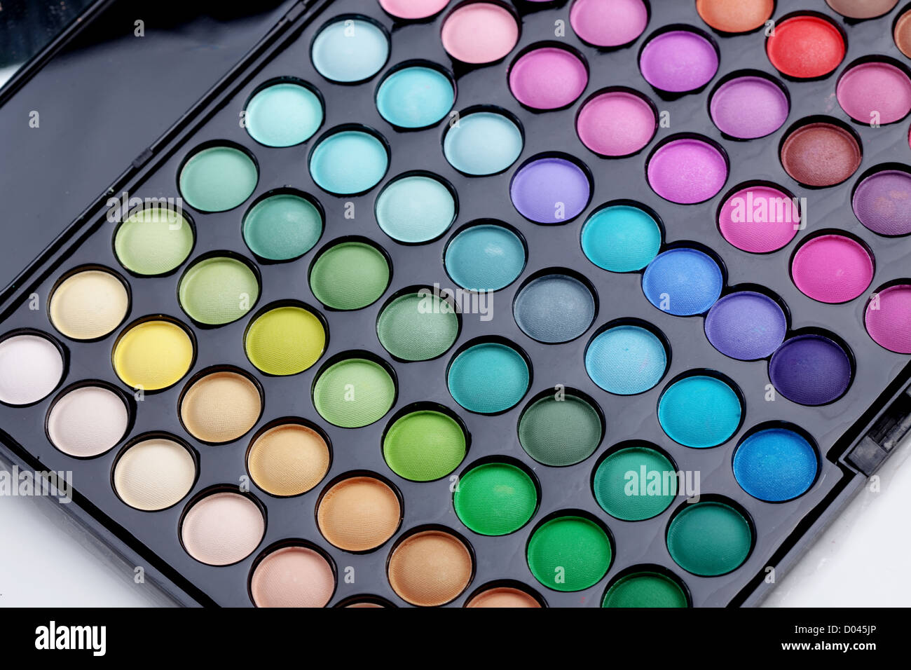 Make-up colorful eyeshadow palette closeup Stock Photo - Alamy