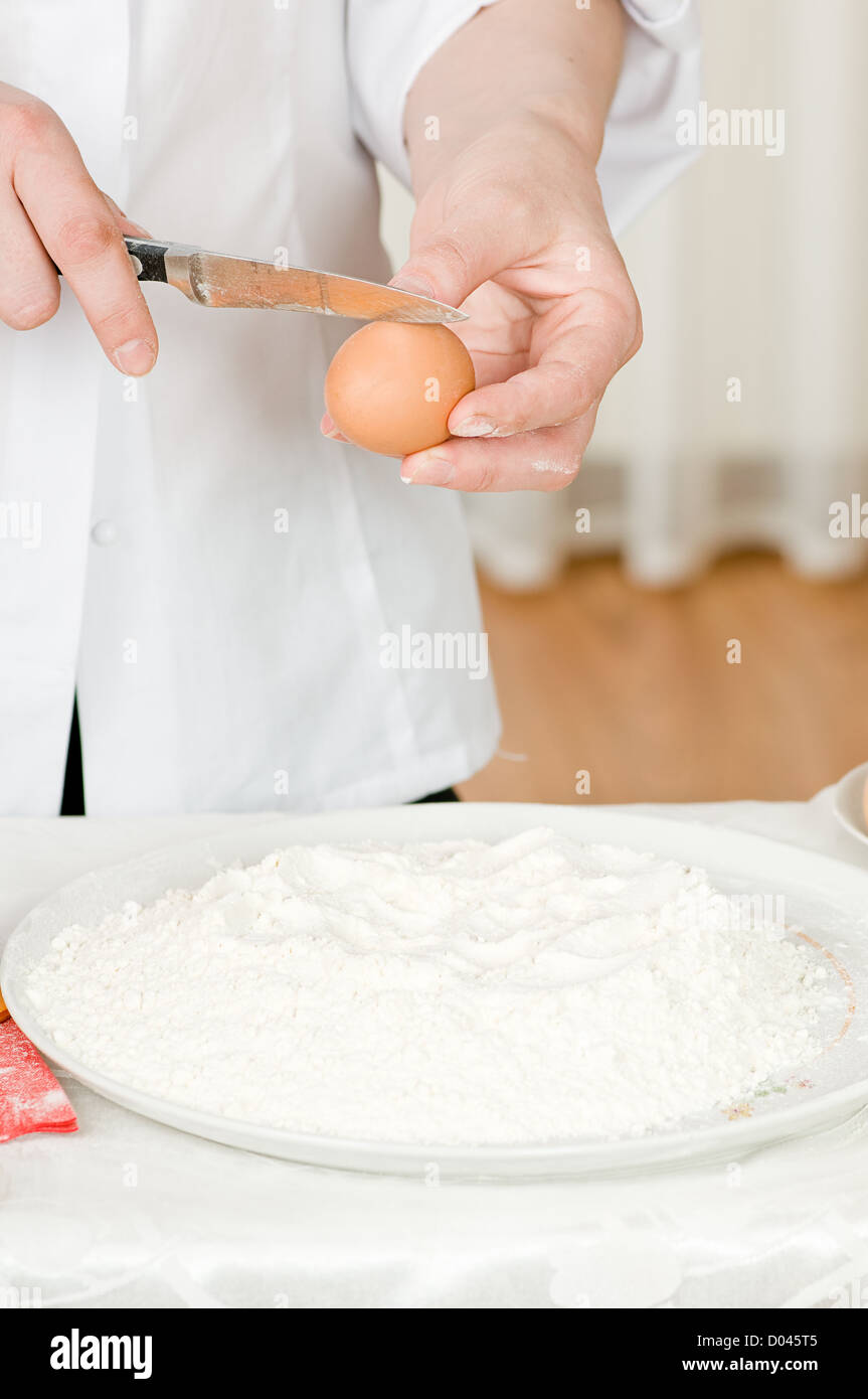 Preparation of food from eggs and other ingredients Stock Photo - Alamy