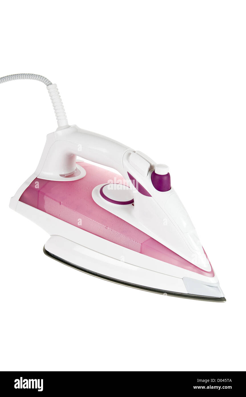 electric iron isolated on white background Stock Photo - Alamy