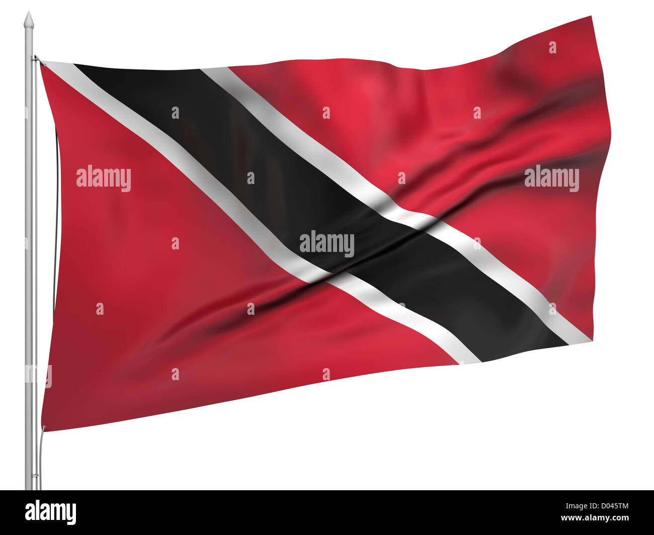 Flying Flag of Trinidad and Tobago - All Countries Collection. Flag ...
