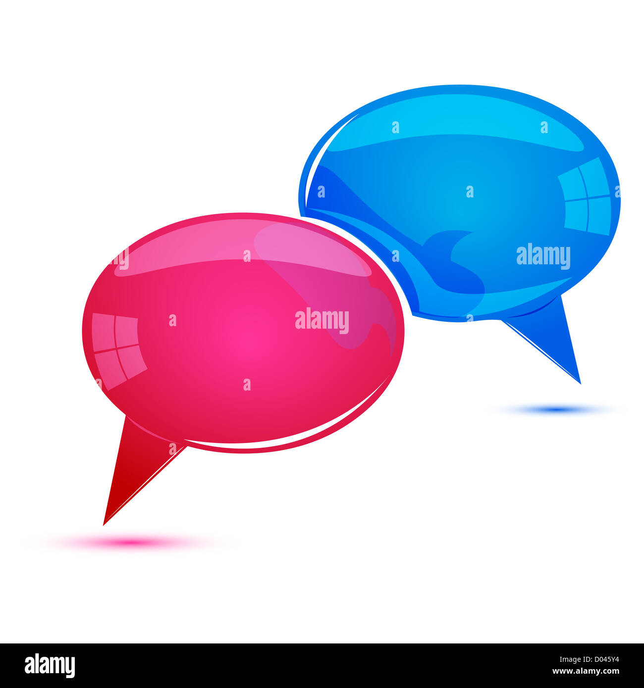 illustration of dialogue bubbles on white background Stock Photo - Alamy