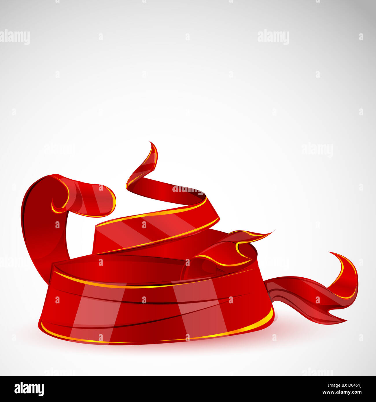 illustration of abstract decorative ribbon on white background Stock ...