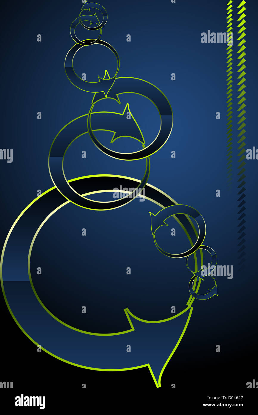 illustration of abstract arrow chain Stock Photo - Alamy