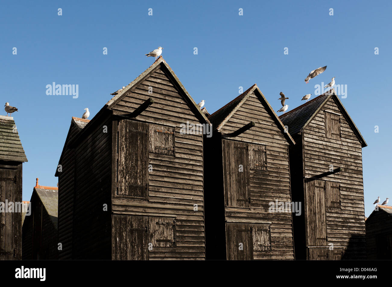 Net shops on the Stade in Old Hastings Stock Photo - Alamy
