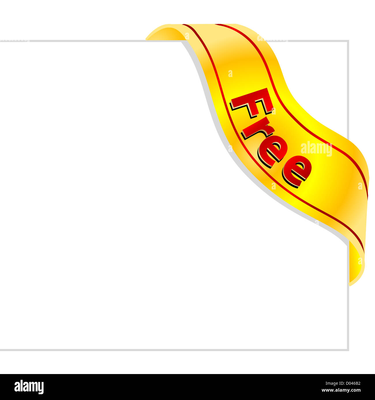 illustration of free tag on white background Stock Photo - Alamy