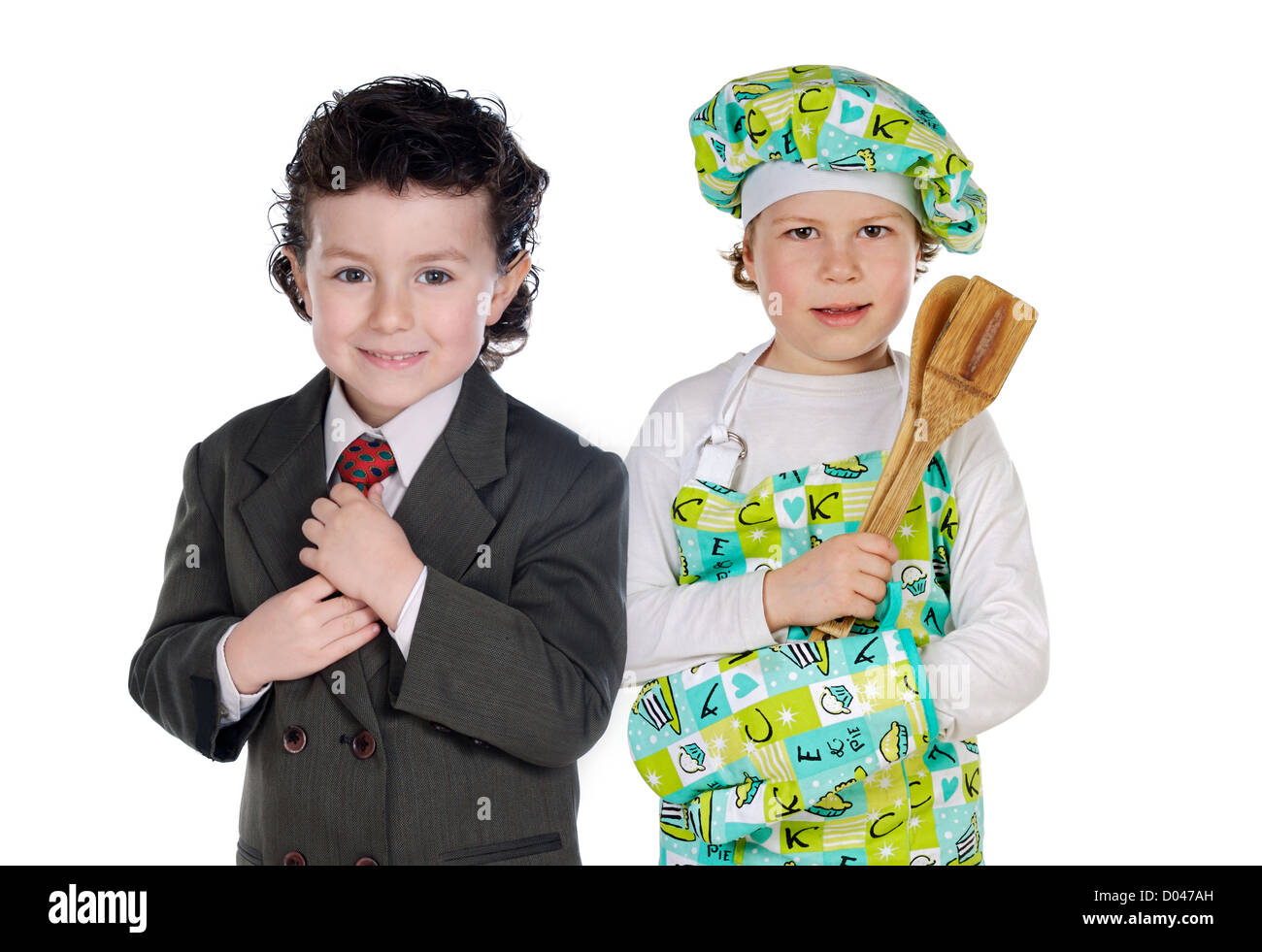 Future cook and businessman isolated over white Stock Photo - Alamy