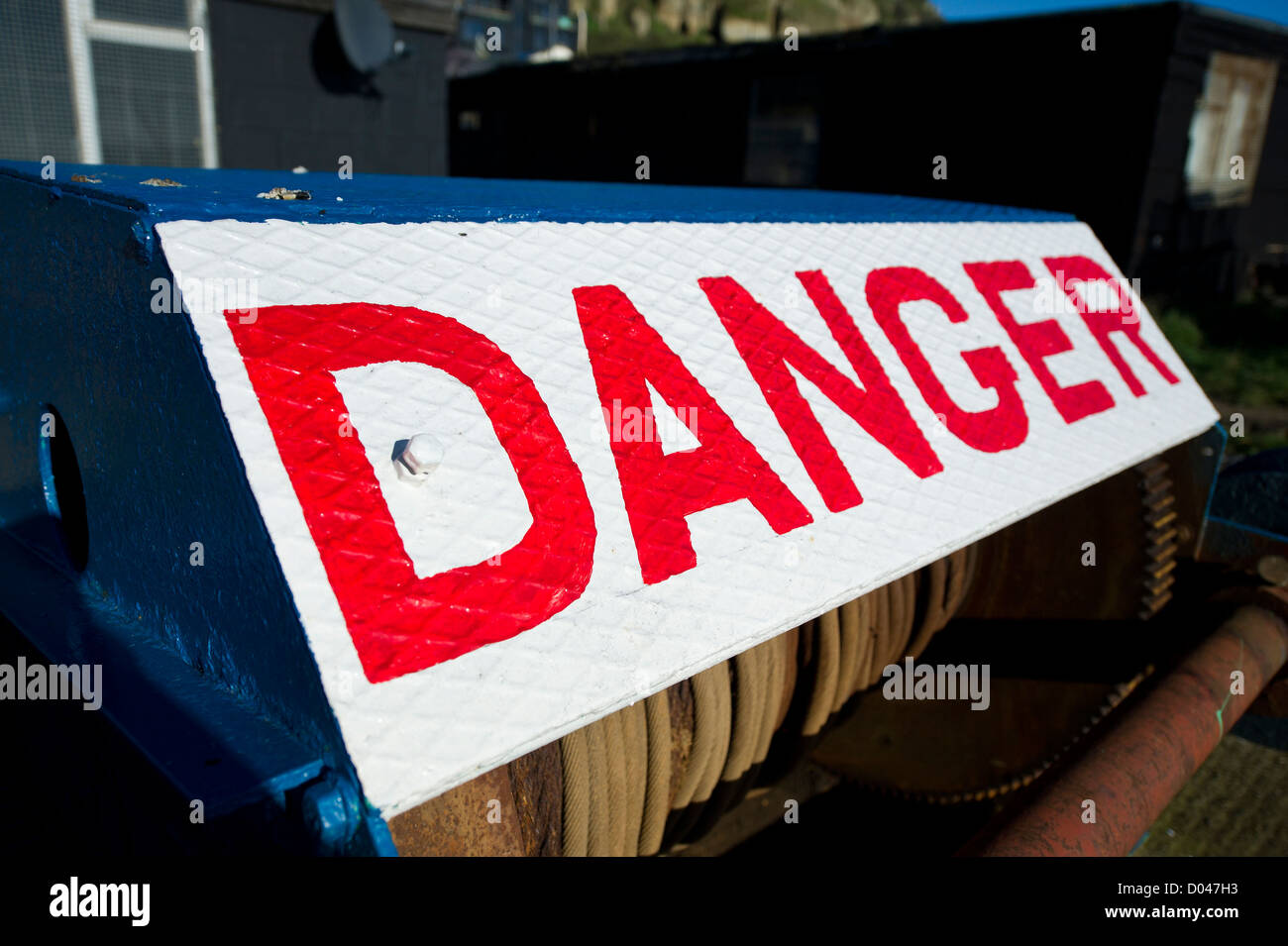 Warning word red advice painted information hi-res stock photography ...