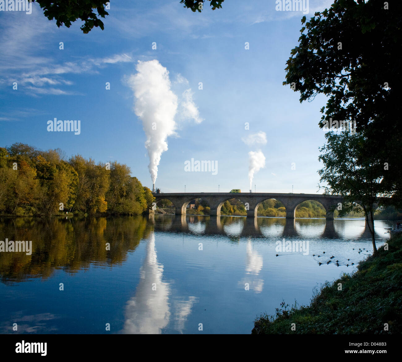 the River Tyne at Hexham Northumberland Stock Photo - Alamy