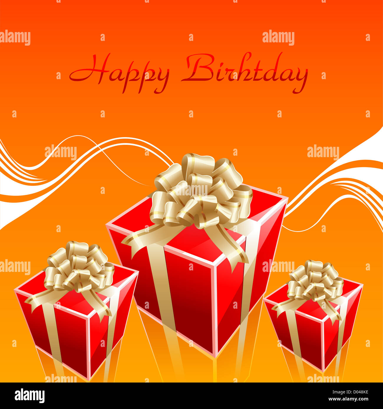 illustration of birthday card on abstract background Stock Photo - Alamy