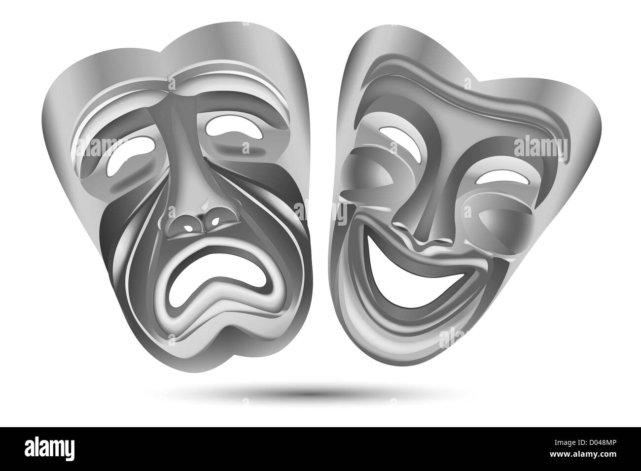 illustration of entertainment masks on white background Stock Photo - Alamy