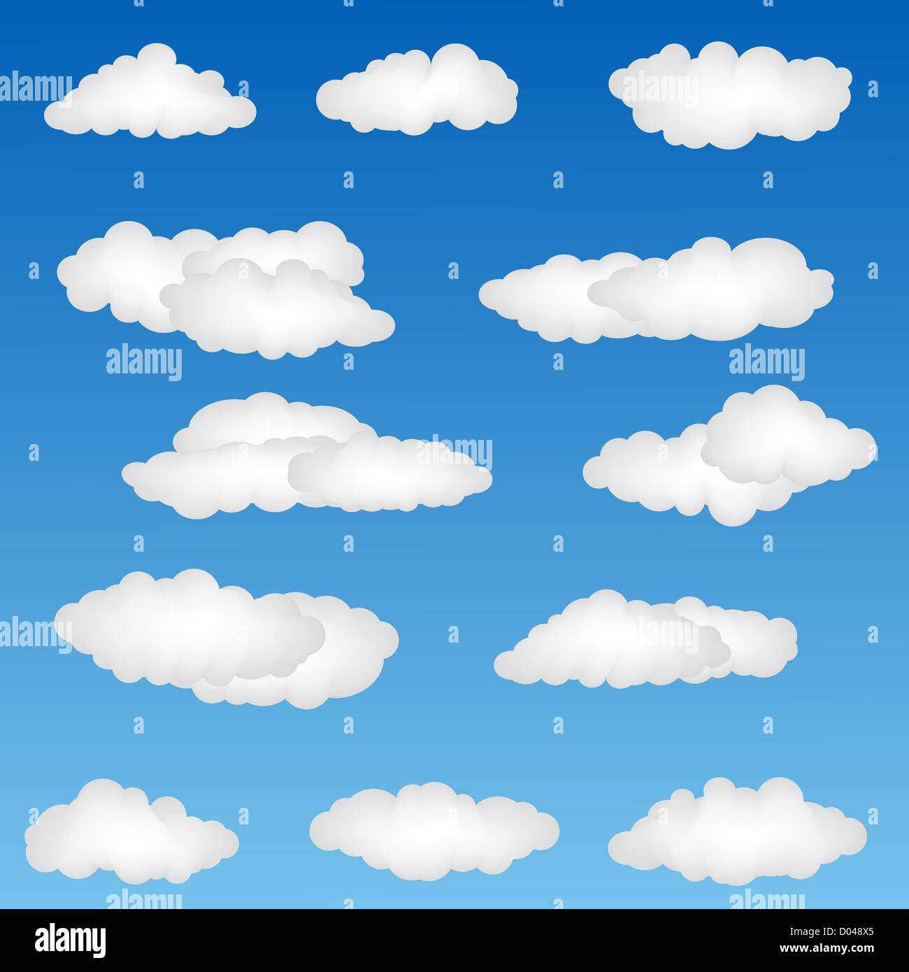 illustration of cloud shapes on abstract background Stock Photo - Alamy