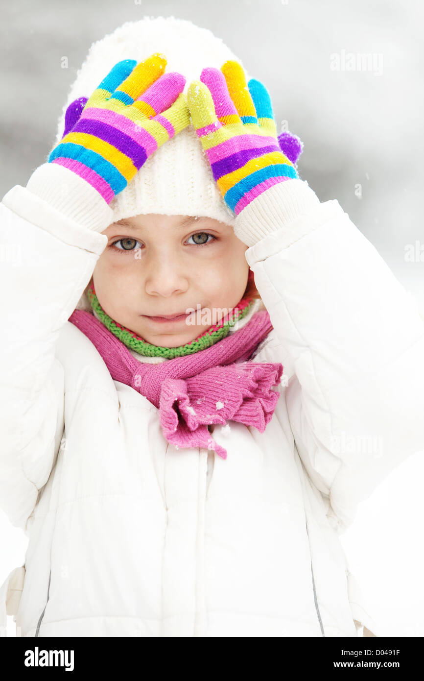 Child in winter Stock Photo - Alamy