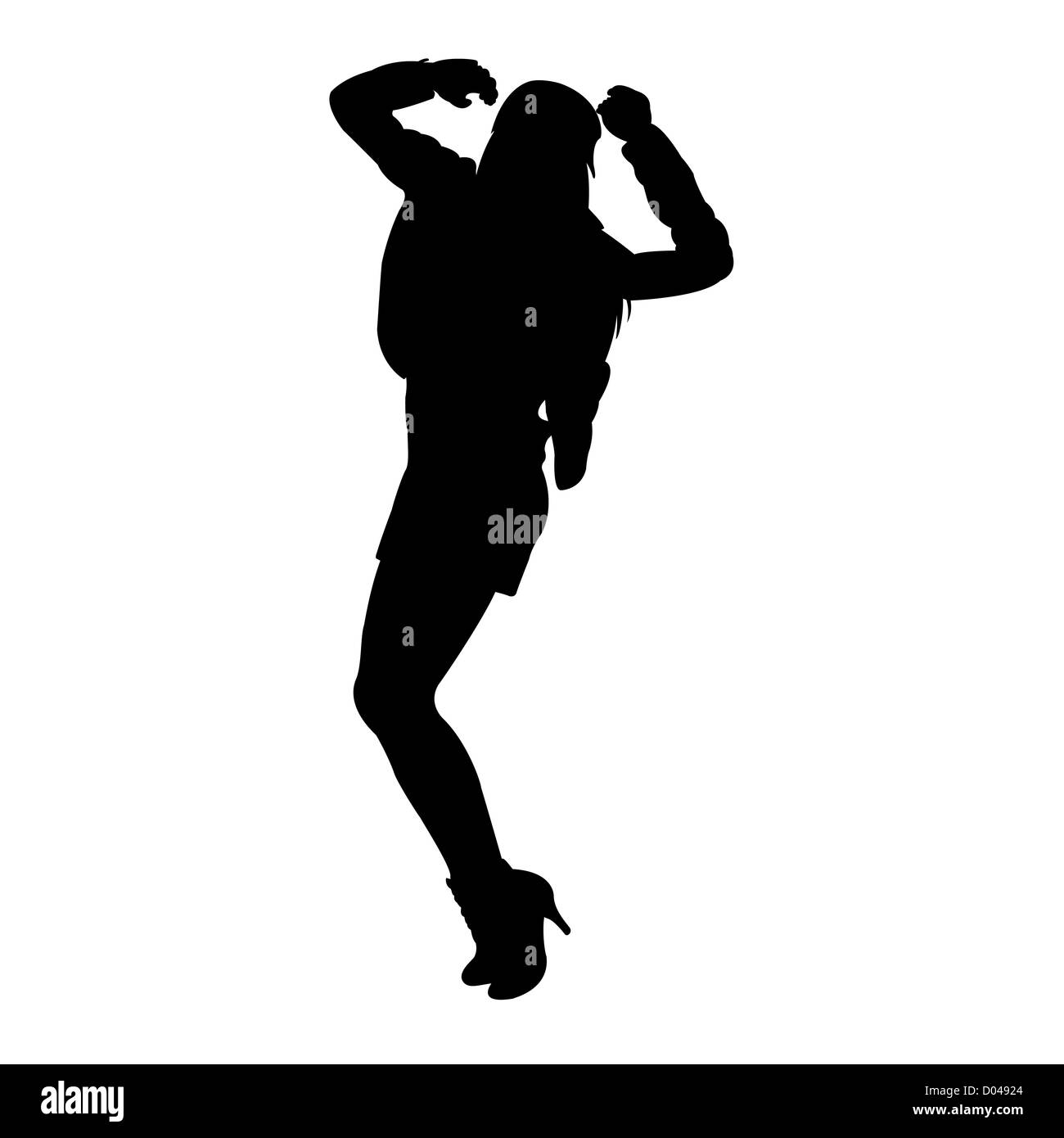 illustration of dancing lady on white background Stock Photo - Alamy