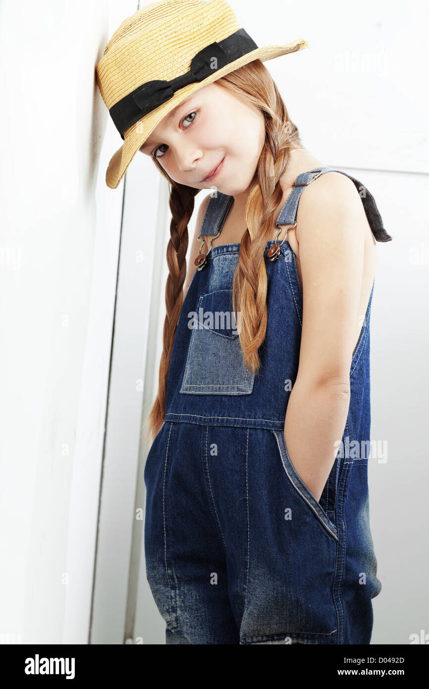 Portrait of a little fashion kid girl Stock Photo - Alamy