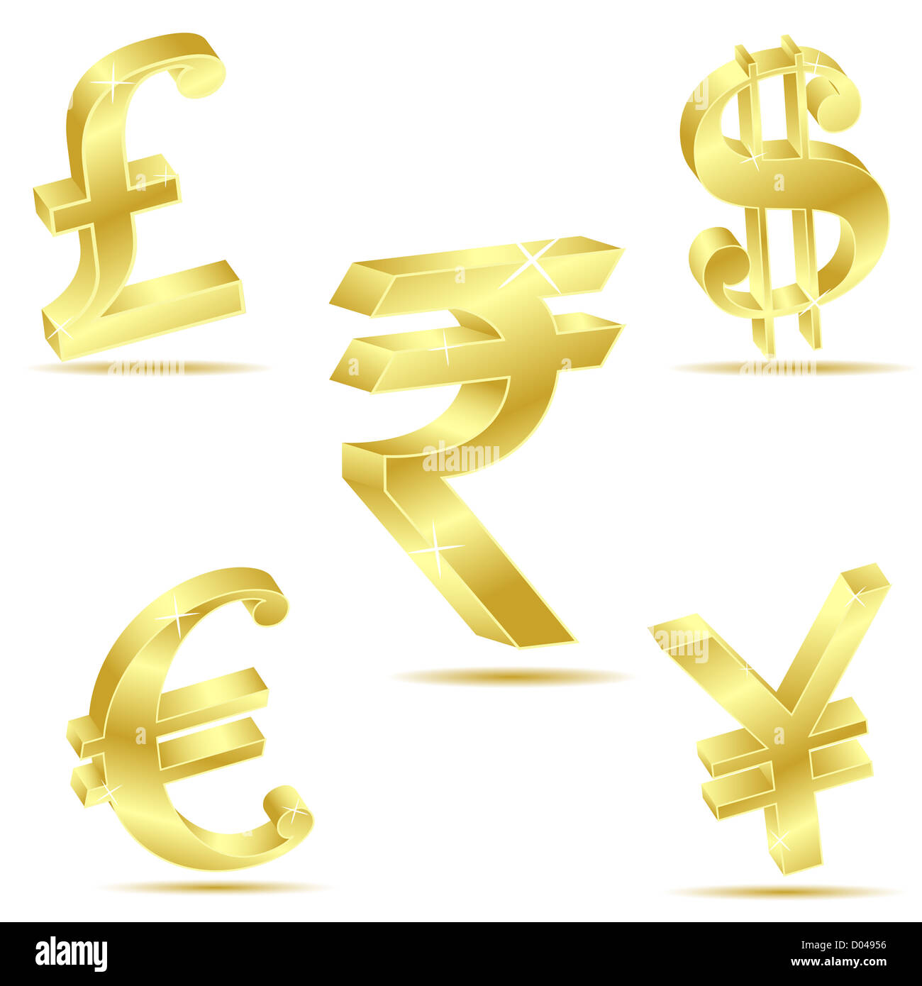 illustration of currency symbol on white background Stock Photo - Alamy