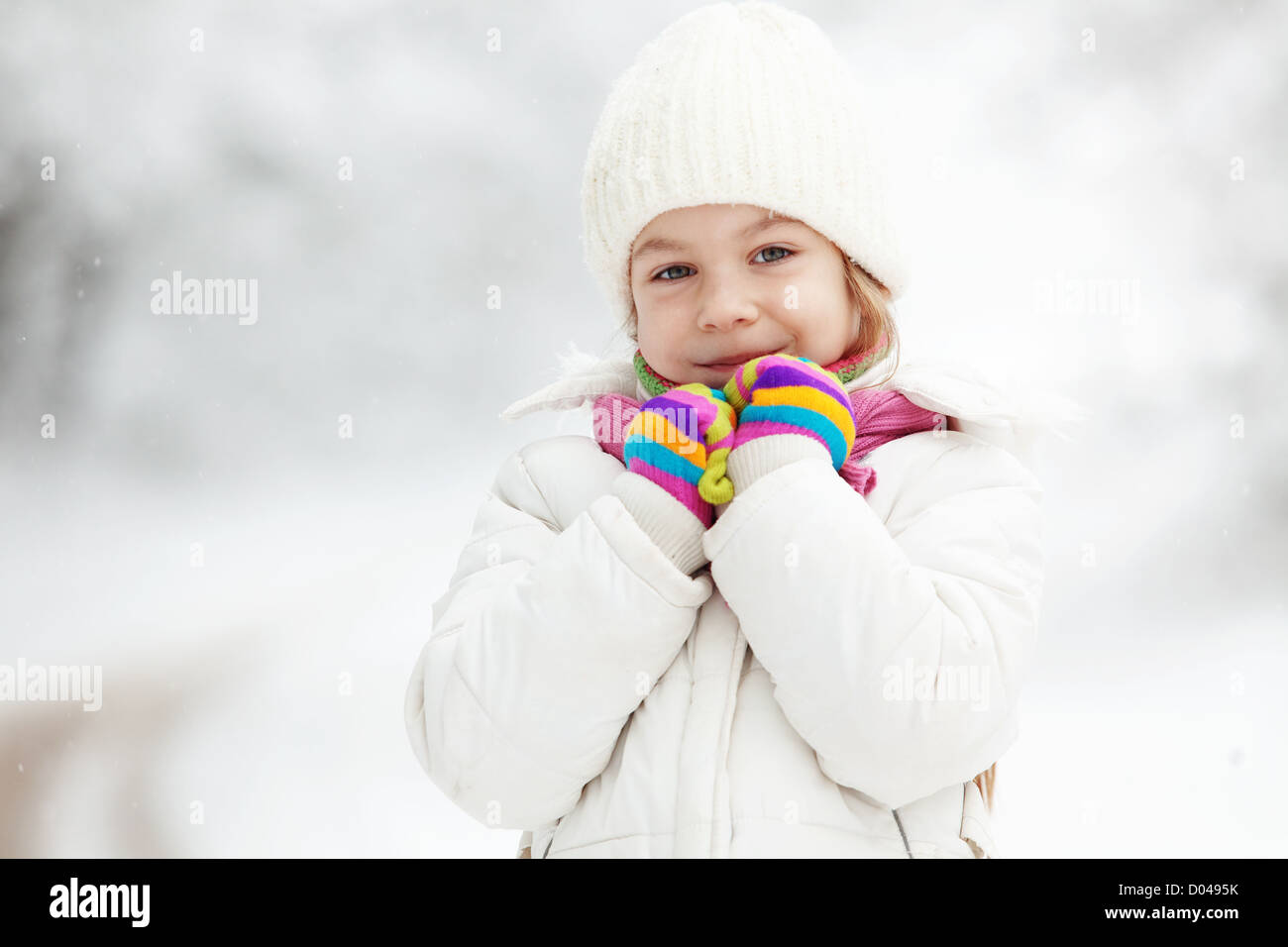 Child in winter Stock Photo - Alamy