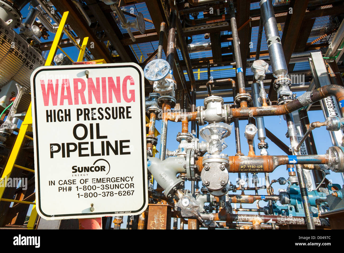 A SAG D (Steam assisted Gravity Drainage) tar sands plant north of Fort ...