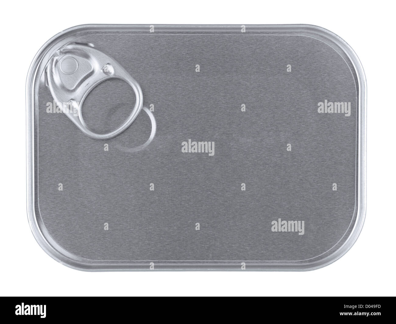 Top view of a rectangular can isolated on white Stock Photo - Alamy