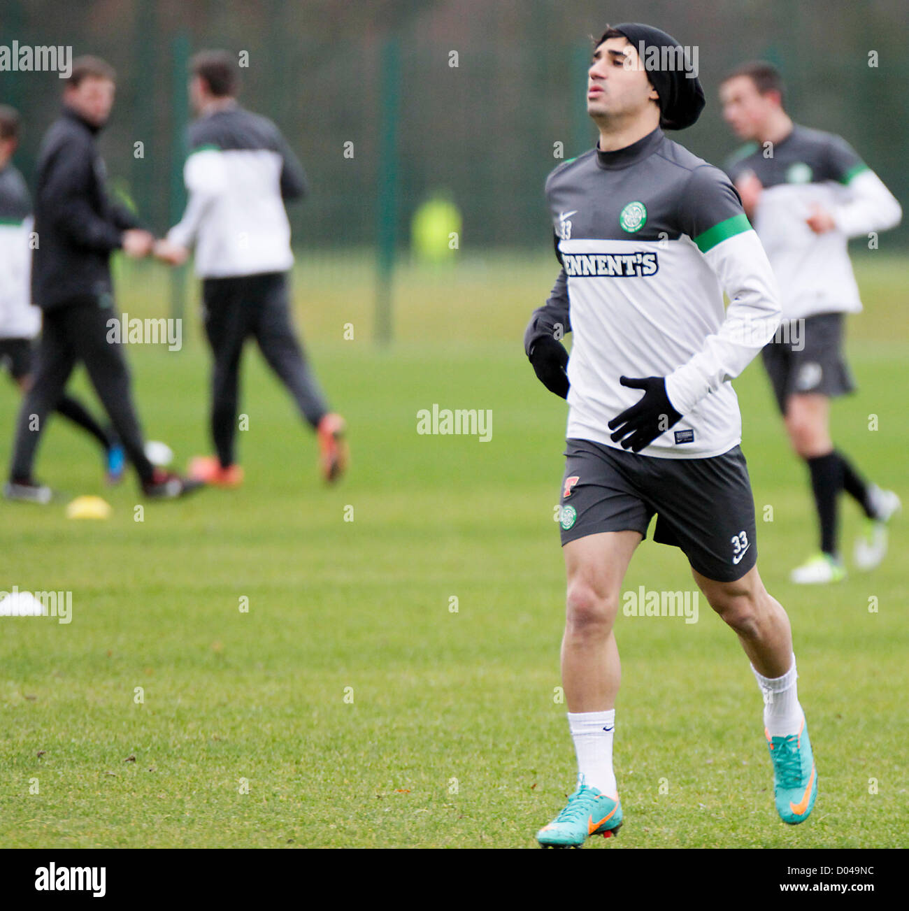 16.11.2012 Lennoxtown, Scotland. Beram Kayal during the Celtic Training ...