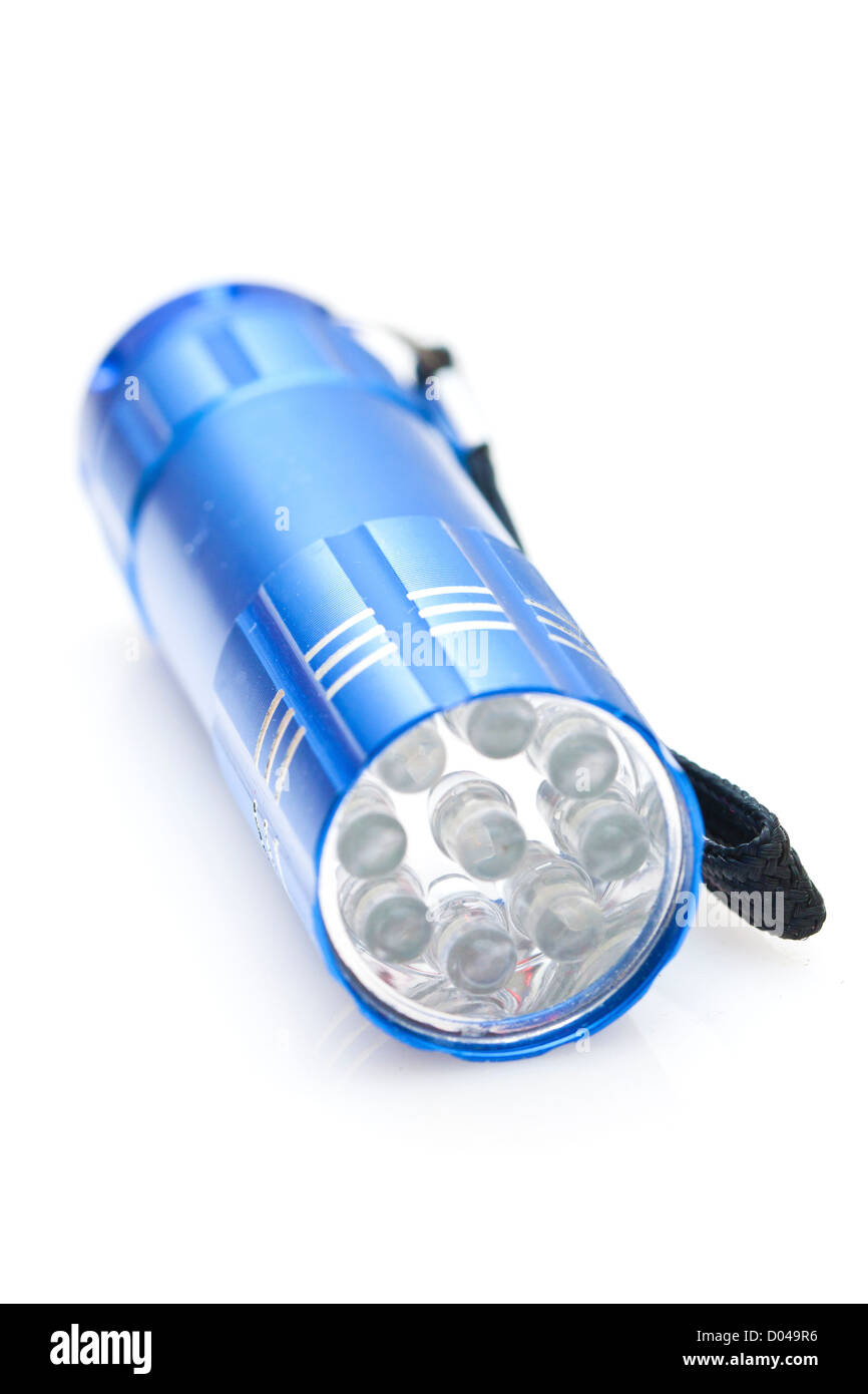 Blue torch on white background Stock Photo - Alamy