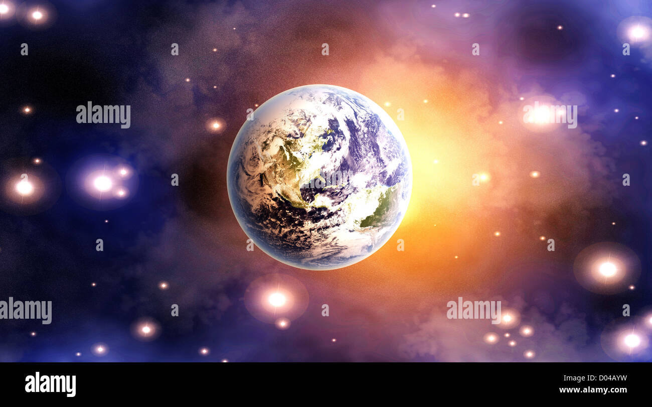 Dawn on Planet earth Stock Photo - Alamy
