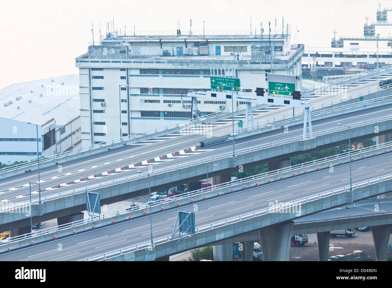 Multi lanes highway in modern city Stock Photo - Alamy