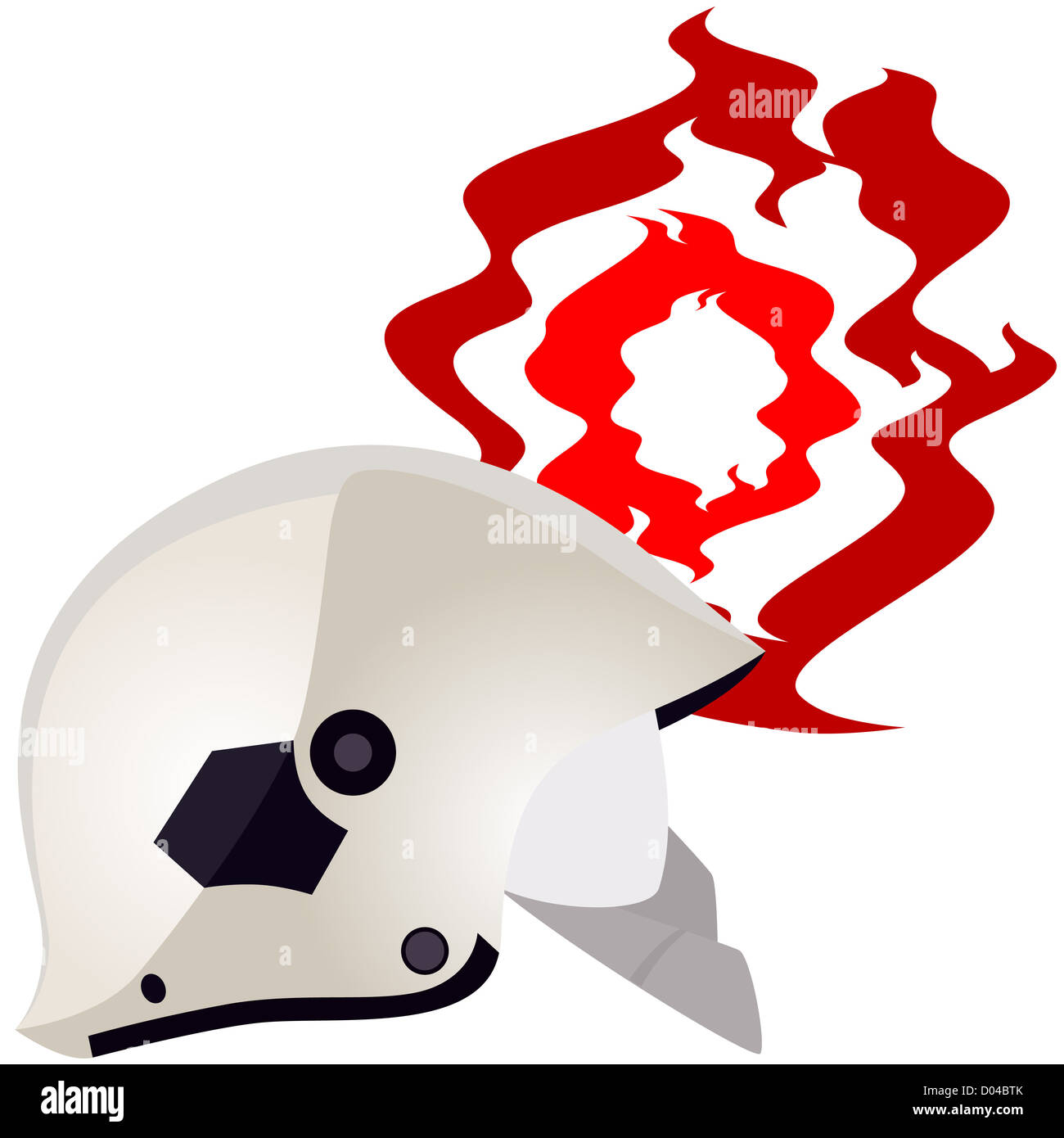 Modern helmet of the fireman and abstract fire. An illustration on a ...