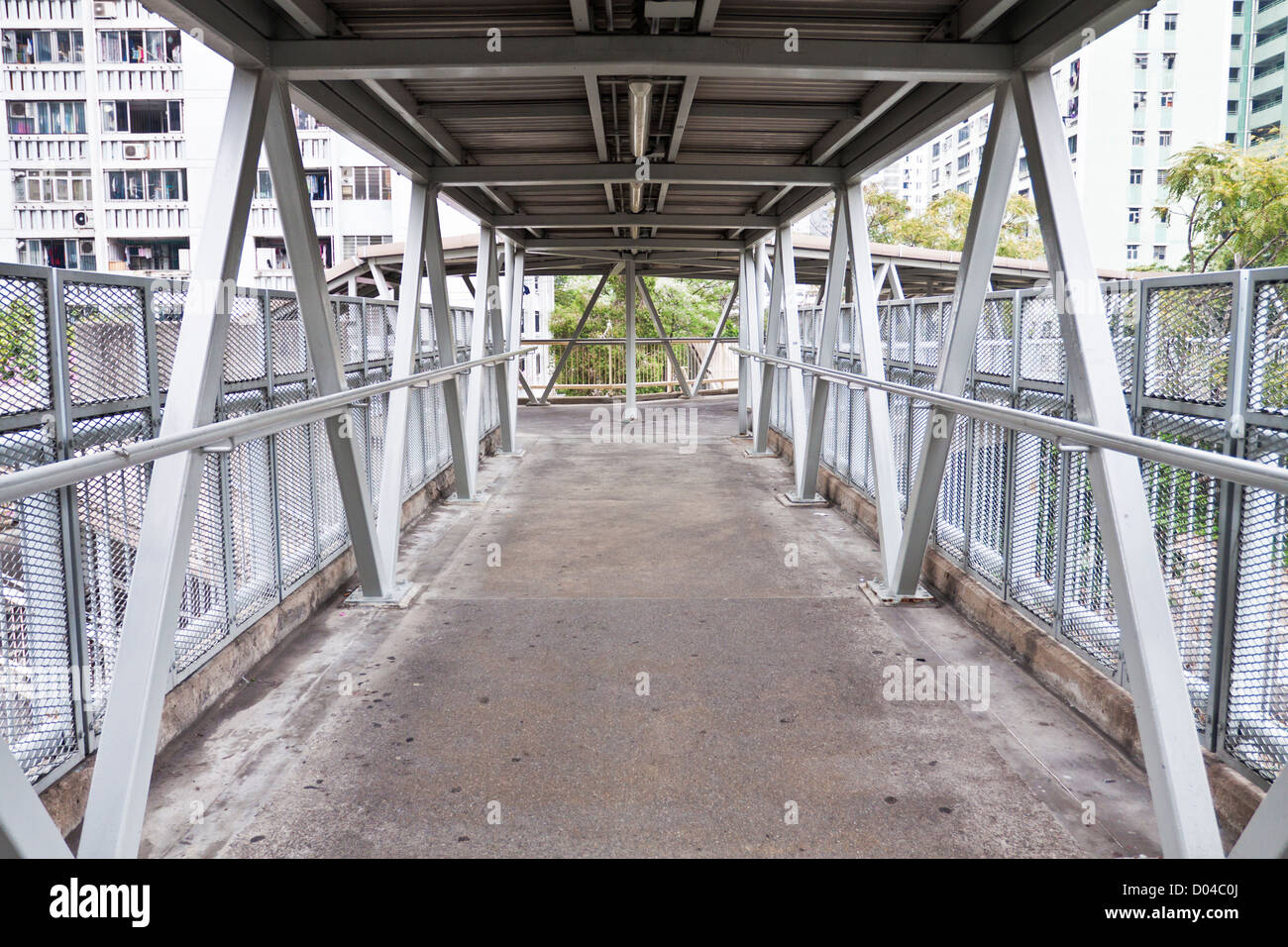 Footbridge in the city Stock Photo - Alamy
