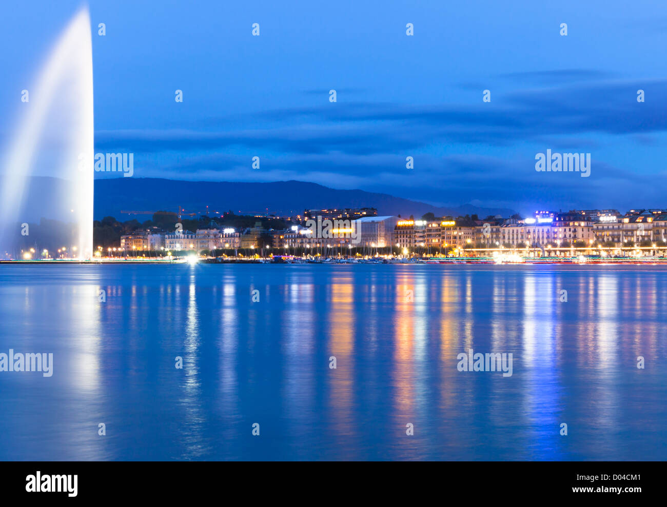Urban Night View Of Geneva High Resolution Stock Photography and Images ...