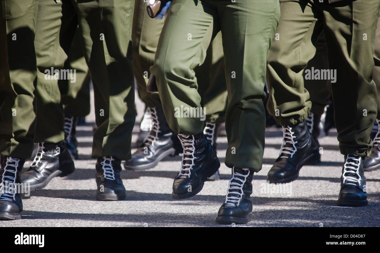 Soldiers in army Parade Stock Photo - Alamy