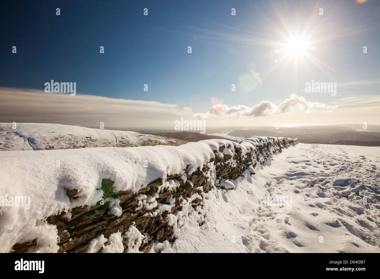 Deep snow on the Fairfield horseshoe in early November, Lake District ...