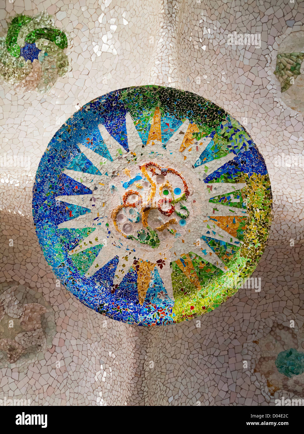 Barcelona Gaudi Mosaic Ceiling Exploring Gaudí's Architecture In